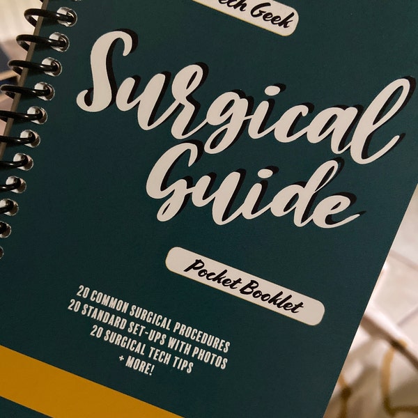 Surgical Guide Pocket Booklet, Surgical Tech Clinical Booklet ...