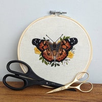 Butterfly: Hand Embroidery Pattern, Thread Painting Tutorial, Instant ...