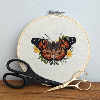 Butterfly: Hand Embroidery Pattern, Thread Painting Tutorial, Instant ...