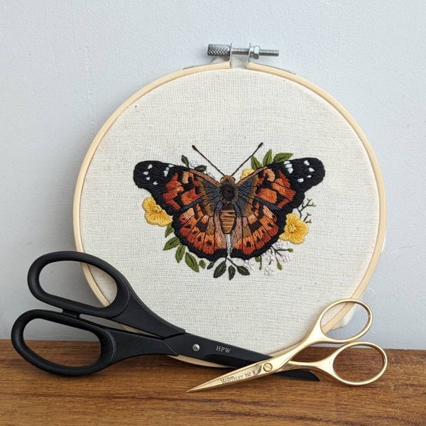 Butterfly: Hand Embroidery Pattern, Thread Painting Tutorial, Instant ...