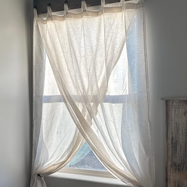 Rustic Farmhouse Curtain Board Handmade Wooden Farmhouse Curtain Holder ...