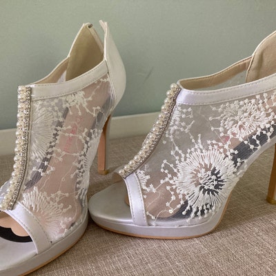 Sage Green Wedding Shoes Crystal Design Sage Green Bridal Shoes Lace ...