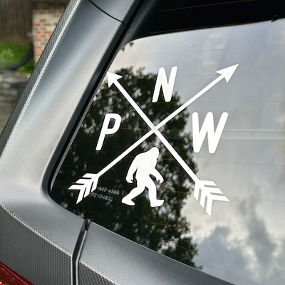 Sasquatch Bigfoot Family Vinyl Decal, Die Cut Sticker, Car Window ...