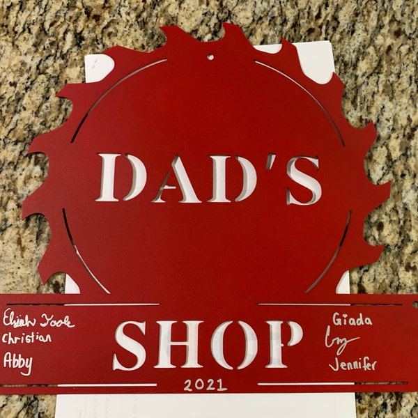 Personalized Fathers Day Sign for Dad, Dads Workshop Sign,personalized ...