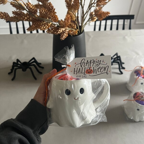 Printable Happy Halloween Gift Tag, Trick or Treat Favor Bag Tag ...