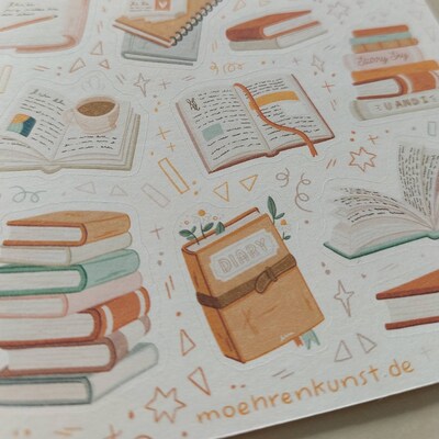 Sticker Sheet Reading Journaling Stickers for Your Planner - Etsy