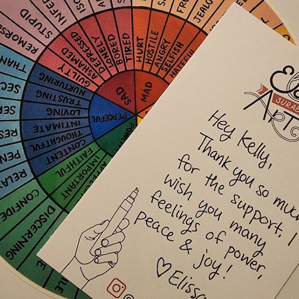 Wheel of Emotions Sticker - Large - Etsy