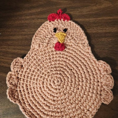 Crochet Pattern for the Swanky Chicken Trivet Potholder PDF - Etsy