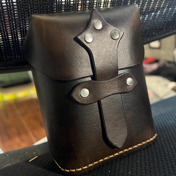 Leather Tool Pouch Pattern - Pdf Download - Leather DIY - Pipe Pouch ...