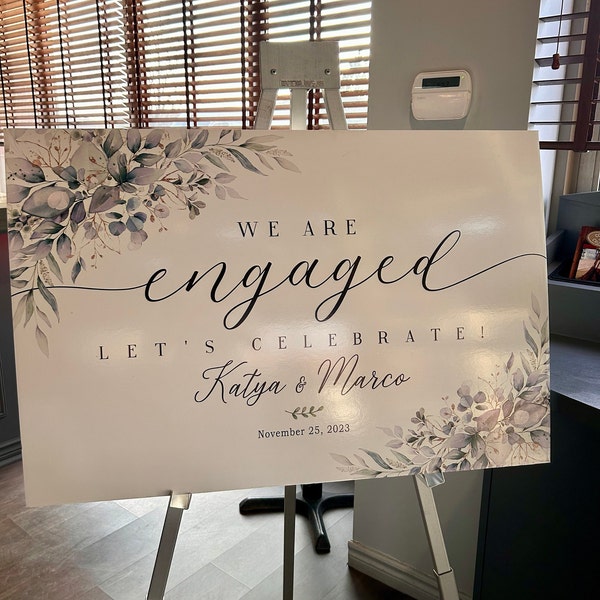 Engagement Party Sign, Engagement Welcome Sign, Engagement Decor ...