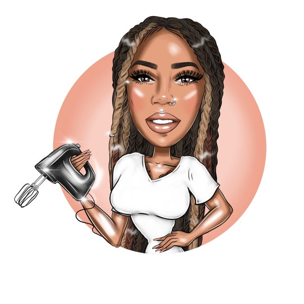 Braider Logo Design - Custom Cartoon Portrait for Your Business Logo ...