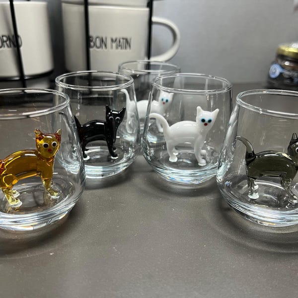 5 Pieces Set of Tiny Cute Dog Shot Glasses Tequila Glasses Gift for Her ...