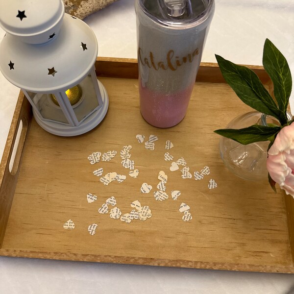 200 Pieces Book Page Confetti | 5/8" | Book Page Table Scatter | Book ...