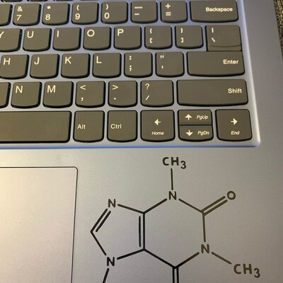 Decal Caffeine Molecule,laptop Decal,laptop Sticker,car Sticker,car ...