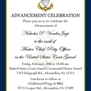 Army Promotion Ceremony Invitation, Printable Army Promotion Invitation ...