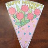 Mothers Day Coloring Card PDF, Mothers Day Card Printable, Tulip ...