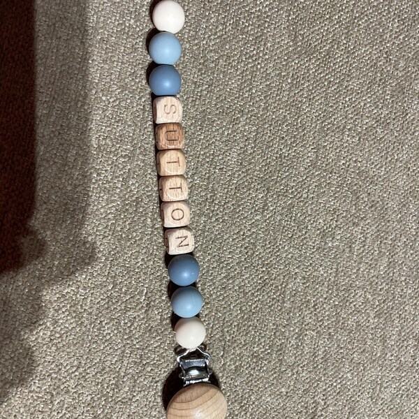 Personalized Pacifier Clip With Baby Namepersoanlized Babyshower Giftpastel Babygirl Binky ...