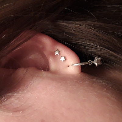 Moon Phases Septum Ring, Septum Piercing, Rose Gold Septum Ring 14g, Dainty Septum Jewelry, Tiny ...