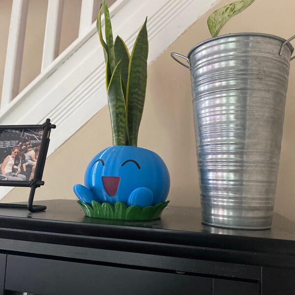 Pokemon Oddish Planter With Saucer 3D Printed - Gift Idea - 3D Print - Etsy