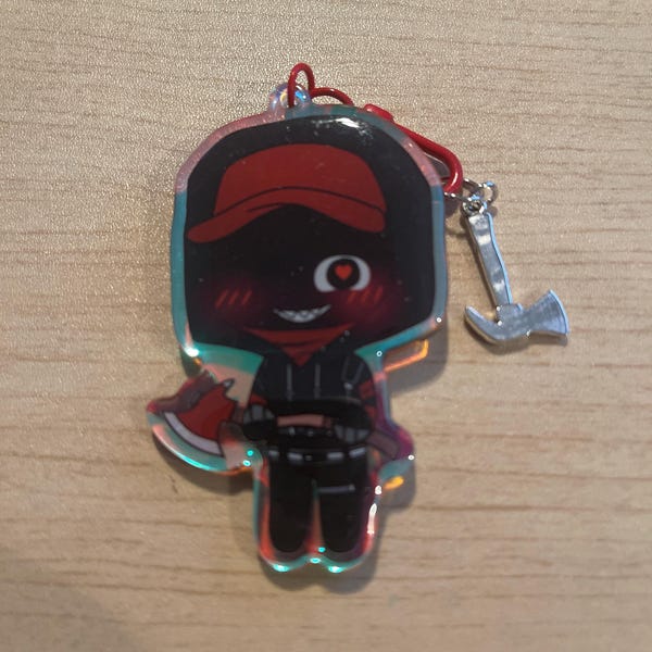 Nauseaxe_404 [monster Mediator] Holo Keychain - Etsy