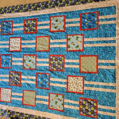 Beginner Bee Hive Quilt Kit Timeless Treasures Home is Where My Honey ...