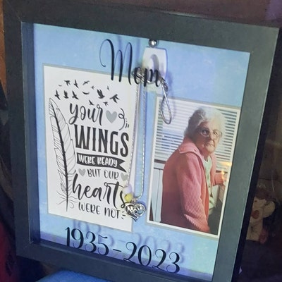 Memorial Shadow Box, Picture Shadowbox, Custom Memorial Gift, Memorial ...