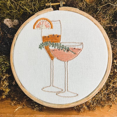 Embroidery Pattern Cocktails Instant Download PDF Pattern Alcohol ...