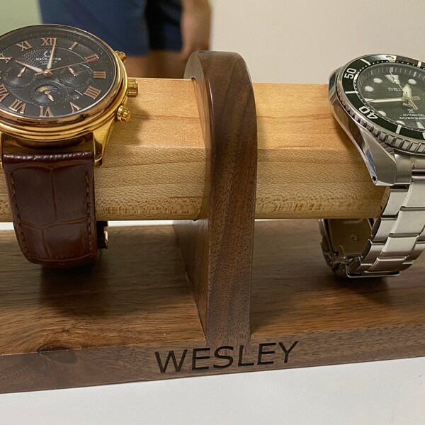 Timestand L Adjustable Four Watch Stand in Walnut Wood for Special Gift ...