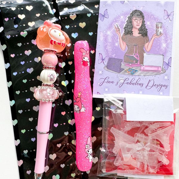 Purple Blue Floral Skull Pen / Skull Pen / Goth Pen / Skull and Flowers ...