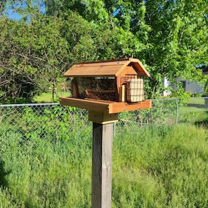 4x4 Post Mount for Bird Feeders or Bird House Cedar Wood TBNUP 1S - Etsy