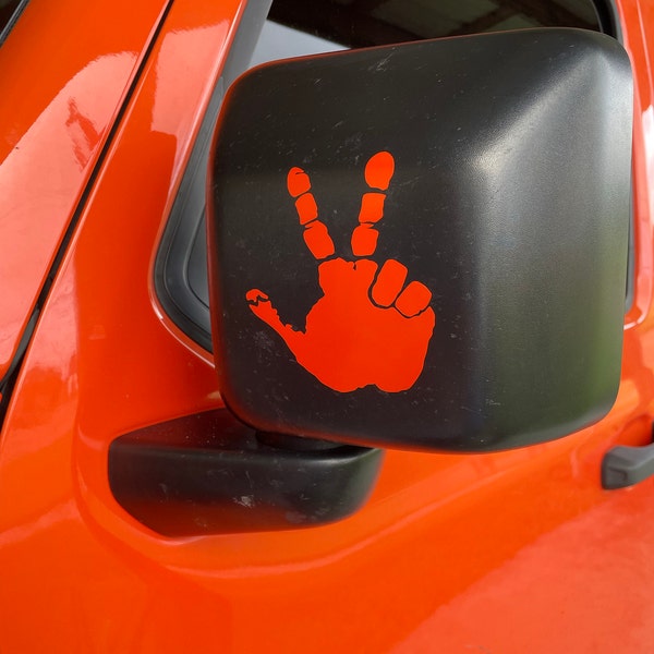 Wave Mirror Decal Peace Sign Side Mirror Decal Wave Dammit Peace Decal ...