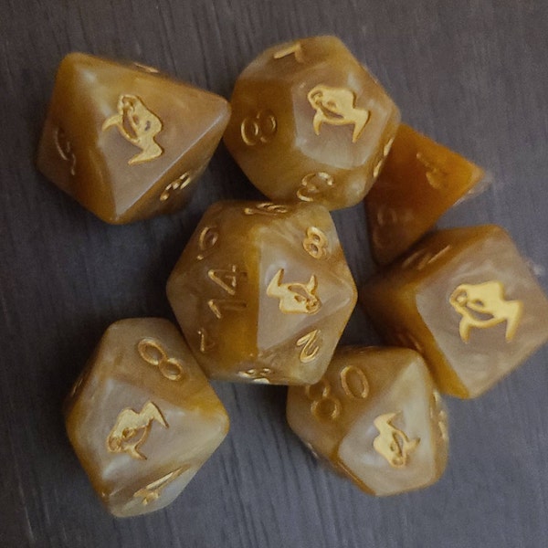 Dice RPG Set of 7 'spirit Of' Minotaur Dice, Dungeons and Dragons ...