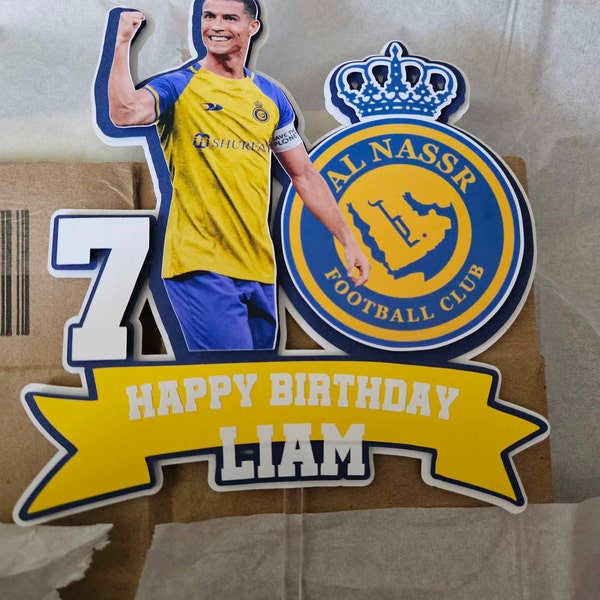 Ronaldo Cake Topper/3d Cake Topper/ronaldo Theme Party/ronaldo Theme ...