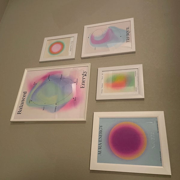 Divine Energy Trendy Gallery Wall Poster Set, Spiritual Positive ...