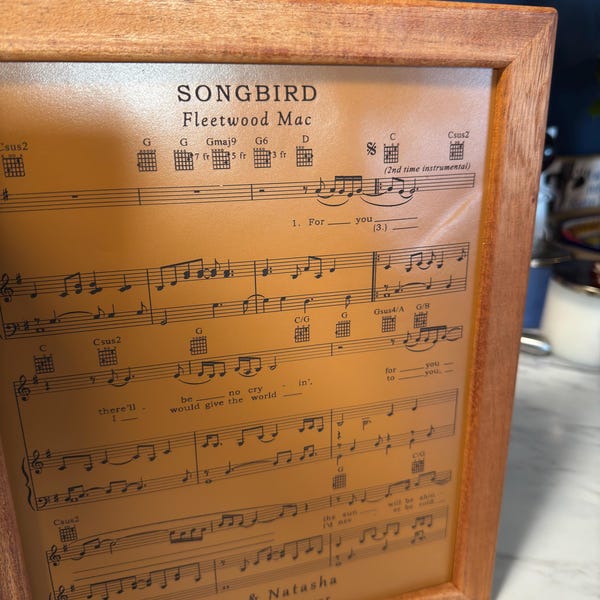 Handmade Leather Wedding Song Lyric Art Anniversary Gift for Him ...