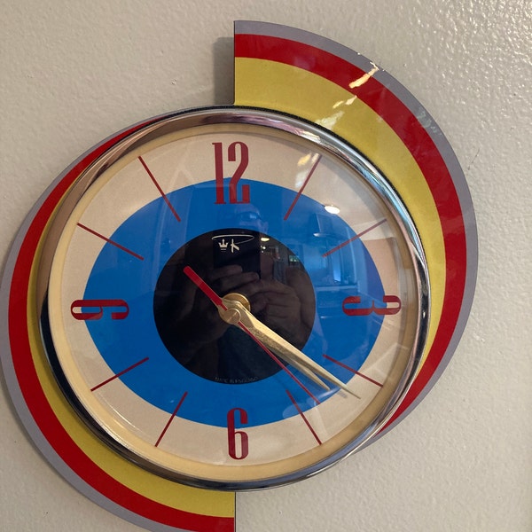 Mid Century Modern Wall Clock - Atomic, Jetsons, Retro Style for Home ...
