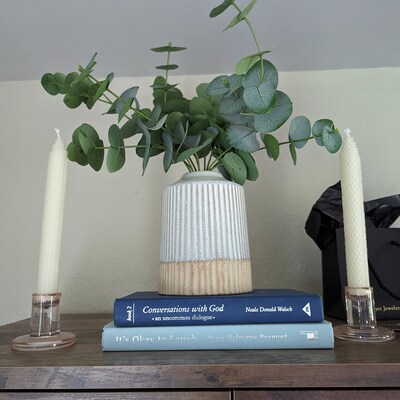 Sage Green Cream Decorative Book Stack Cottagecore Home Decor Books ...