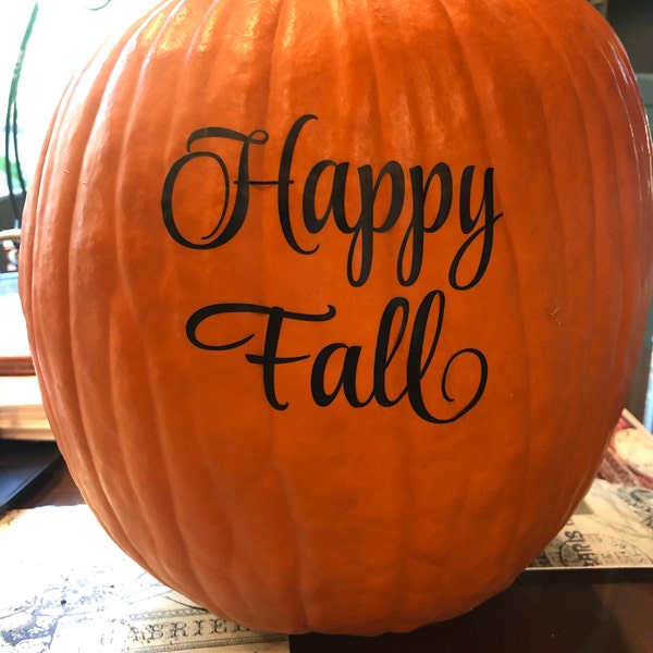 Pumpkin Decals Happy Fall Decal Boo Decal Vinyl Decals Halloween Decor ...