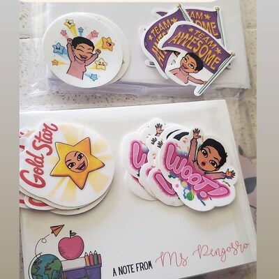 CUSTOM Vinyl Bitmoji Stickers Multiple Sizes Laptop Stickers Reward ...