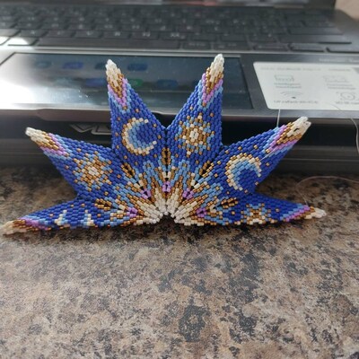 Peyote Hexagon Pattern for Beading Violette Graziose 23PH002 - Etsy