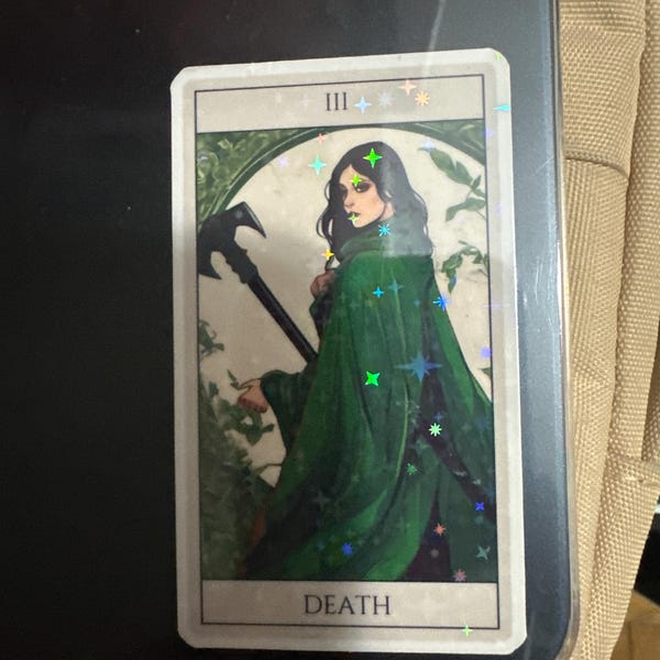 Wicked Tarot Card Sticker | Pink and Green Wicked Sticker | Vinyl ...