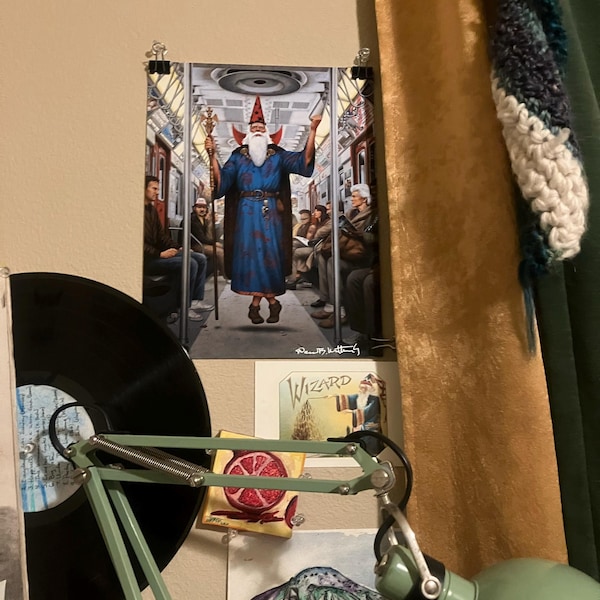 THE SUBWAY WIZARD Art Print, Signed by the Artist on Epson Art Velvet ...