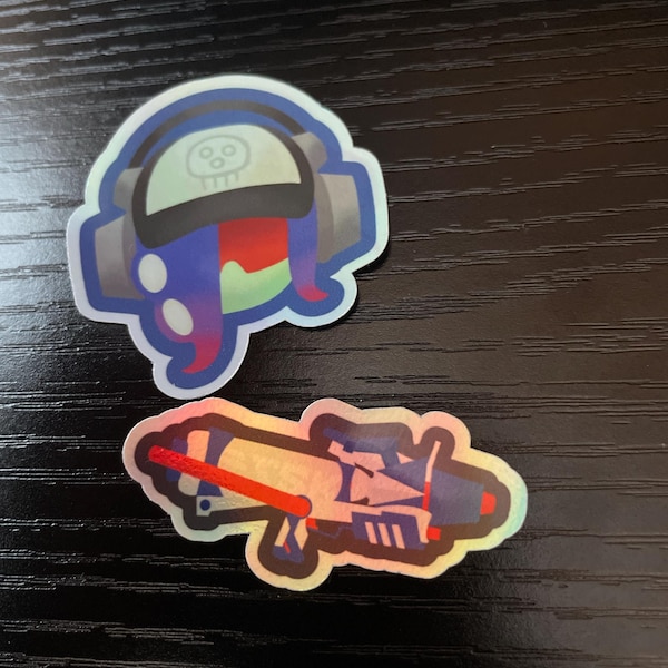 Splatoon Inspired Badge Fan Art Weapons + Holographic - Etsy