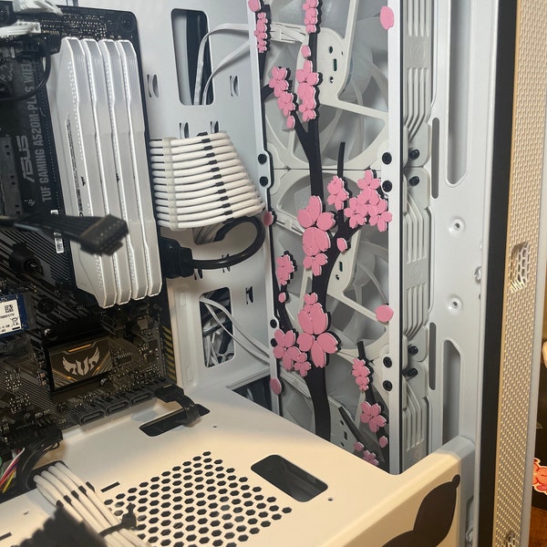 Sakura Cherry Blossom Branch Collection Tricolor Gaming Computer ...