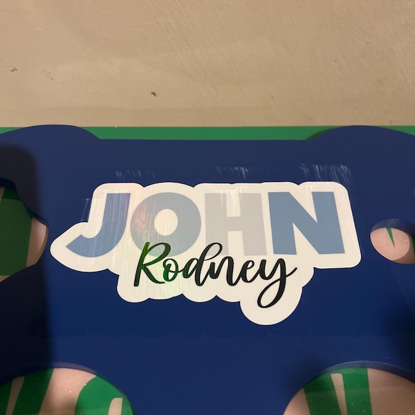 Waterproof Name Sticker, Personalized Vinyl Sticker, Name Sticker ...