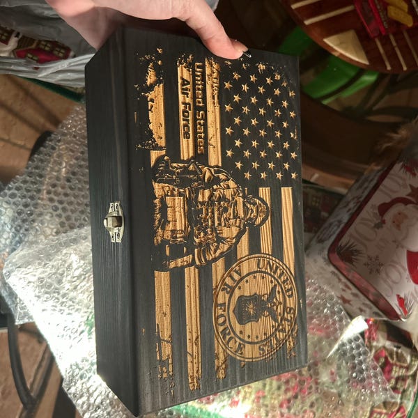 Personalized Engraved Female Veteran Box, Male Veteran Gift, Women ...