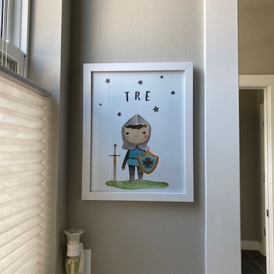 Knight Name Print, Custom Boys Room Decor, Personalized Boy Name,baby ...
