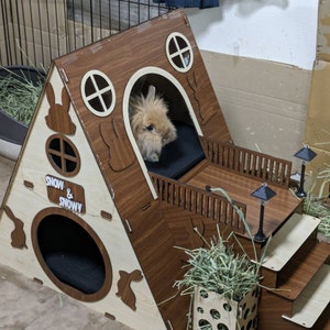 Modern Rabbit House, Indoor Rabbit Castle, Rabbit Furniture, Extra ...