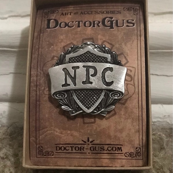 NPC Class Badge - RPG Character Class Pin - Handcrafted Pewter ...