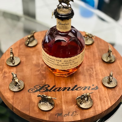 Blantons Bourbon Round Lighted Cork Display, Blantons, Whiskey - Etsy